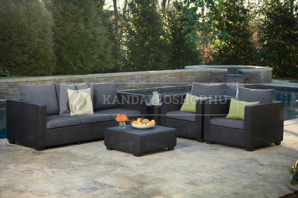 Keter Salta háromüléses kerti kanapé grafit színben kandalloshop ...