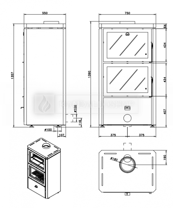 Rocal Hebar modern exkluzív kandallókályha | Kandalloshop.hu ...